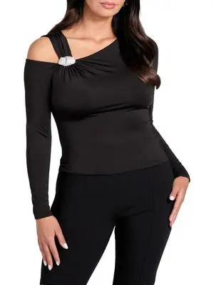 MARCIANO Elsa Asymmetric Top - Black-black