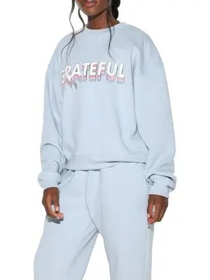 Spiritual Gangster Grateful Ascent La Brea Cotton Sweatshirt - Ice Blue