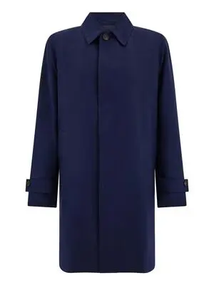FERRAGAMO Cotton Faille Car Coat - Blue