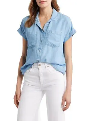 BEACHLUNCHLOUNGE Chambray Shirt - Light Wash