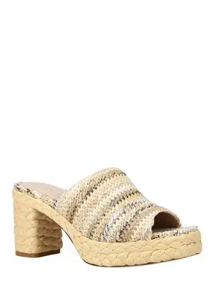 Pelle Moda Capree Espadrille Platform Slide Sandal - Natural