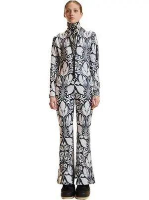 Cynthia Rowley Printed Ski Suit - Black/white