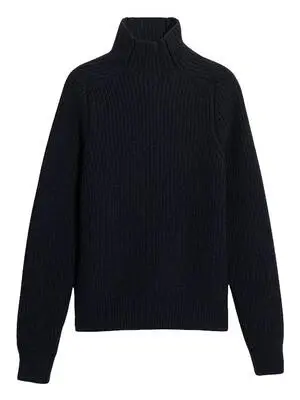 FORTELA Leona High Neck Wool Sweater - Blue
