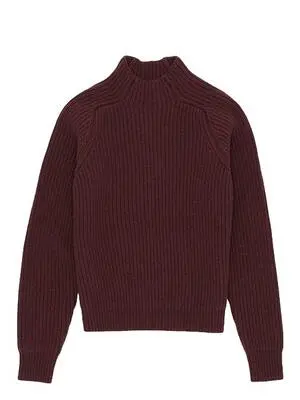FORTELA Leona High Neck Wool Sweater - Burgundy