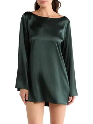 KILO BRAVA Cowl Back Mini Dress - Forest Green