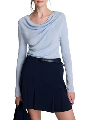 KENNETH COLE Draped Asymmetric Sweater Cloud Blue