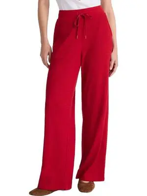 Madewell Waffle Wide Leg Pajama Pant - Crimson