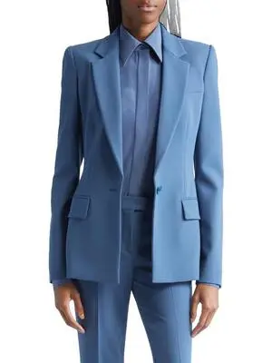 Michael Kors Stretch Virgin Wool Blazer - Steel
