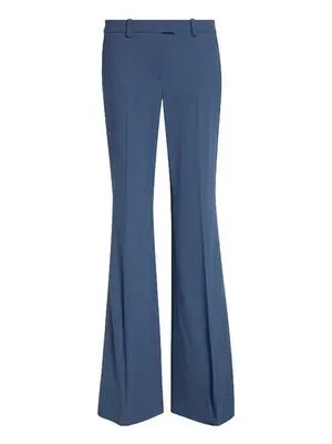 Michael Kors Haylee Stretch Virgin Wool Flare Trousers - Steel