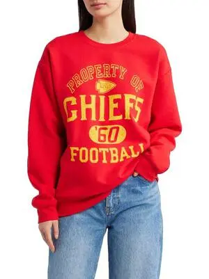 Junk Food Nfl Chiefs Graphic Sweatshirt - Red