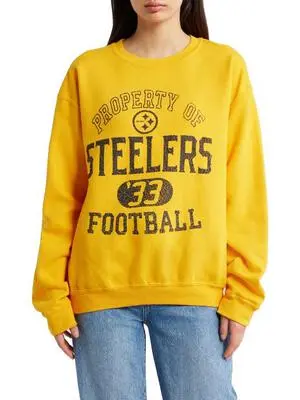 Junk Food Nfl Steelers Property Graphic Sweatshirt - Yellow