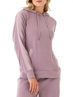 THREADS 4 THOUGHT Fleece Hoodie With Sateen Stripes - Twilight