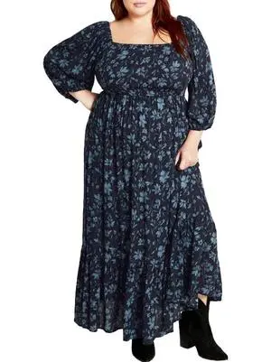 CITY CHIC McKenzie Long Sleeve Maxi Dress