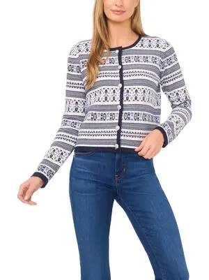 CECE DUPRAZ Fair Isle Stripe Cardigan