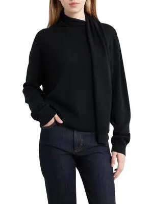 Rails Cortina Scarf Neck Wool & Cashmere Sweater - Black