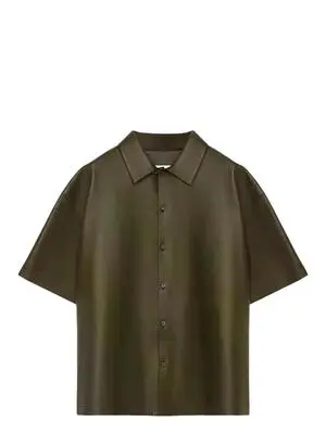 Loewe Short-sleeve Leather Shirt - Green