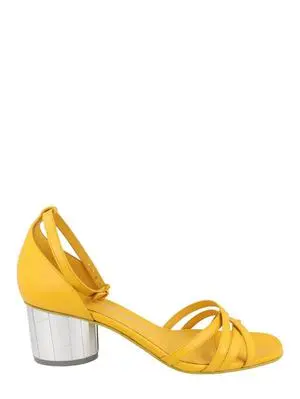 FERRAGAMO Flor 55 Sandals - Light Yellow