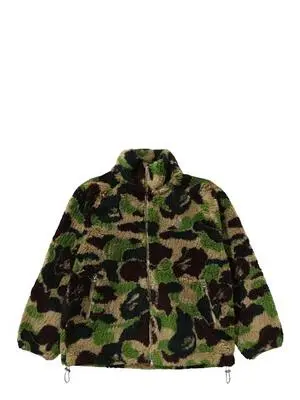 A BATHING APE Abc Camo Metal One Point Boa Jacket - Green