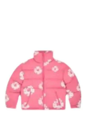 DENIM TEARS Cotton Wreath Puffer Jacket - Pink