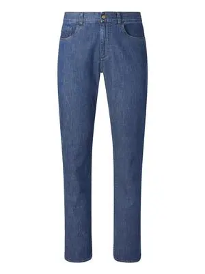 Canali Slim-fit Straight-leg Jeans - Blue