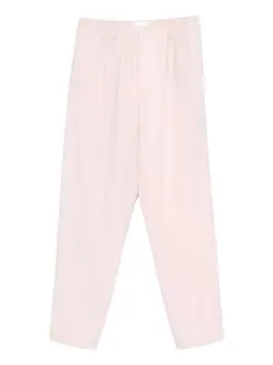 CELLAR DOOR Elasticated-waistband Wool Trousers - Pink