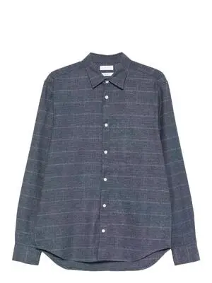 CELLAR DOOR Buttoned Check Shirt - Blue