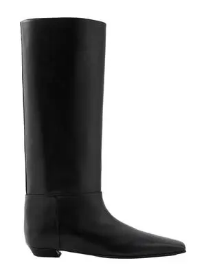 Proenza Schouler Trap Leather Knee Boots - Black