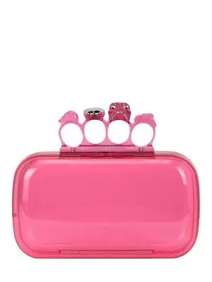 Alexander McQueen Skull Four-ring Clutch - Pink