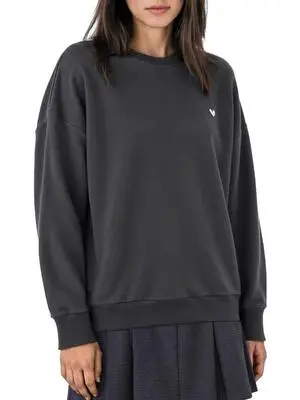 Mango Ballet Studio Embroidered Graphic Sweatshirt - Charcoal