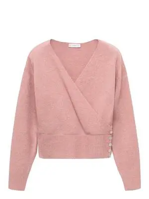 Mango Wrap Cardigan - Pastel Pink