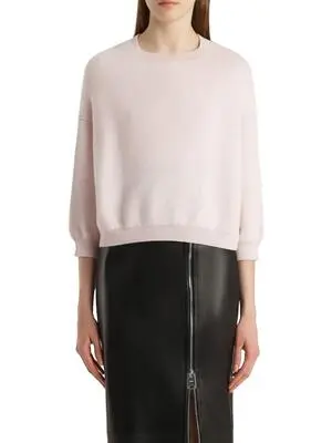 Khaite Sabina Cashmere & Mohair Sweater Blush