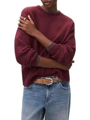 Mango Crewneck Sweater - Burgundy