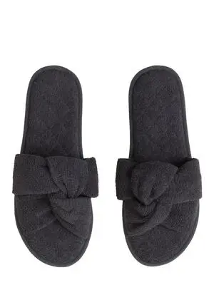 Barefoot Dreams Cozy Terry Slipper Carbon