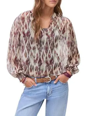 Mango Printed Blouse - Ecru