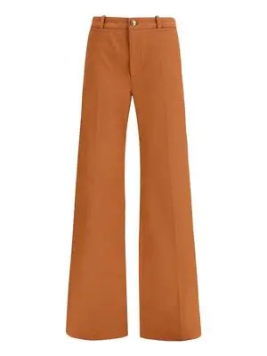 Chloé Canvas Wide-leg Trousers - Brown
