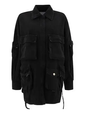 Attico Denim Fern Jacket - Black