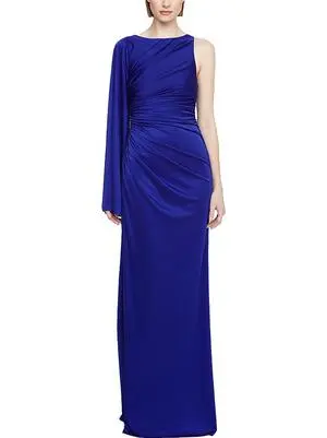Halston Zellie Crystal Jersey Gown - Sapphire Stone