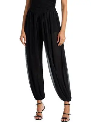Aqua Balloon Pull-On Pants Black