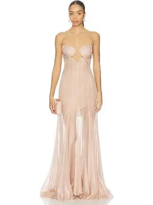 MARIA LUCIA HOHAN Diana Gown - Cameo Rose