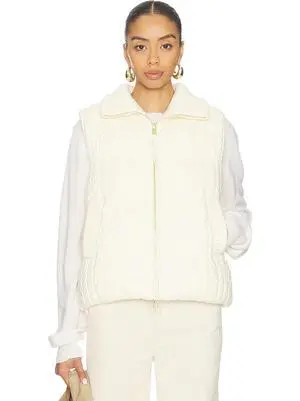 Varley Irina Cable Knit Gilet - Egret