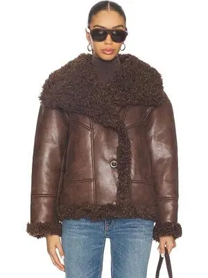 LAMARQUE Faux Fur Jacket - Brown