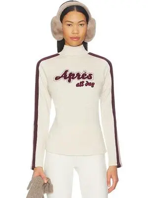 ALP N ROCK Mockneck Sweater - Heather Ivory & Rose
