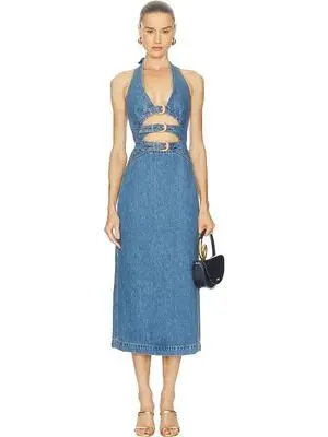 Cult Gaia Estelle Denim Dress - Stone Wash