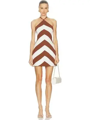 Cult Gaia Nelson Mini Dress - Large Saddle Stripe