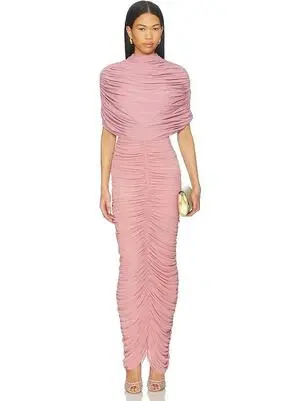 DEME BY GABRIELLA Vienna Drape Styling Dress - Mauve Pink