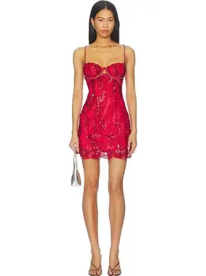 For Love & Lemons Opal Mini Dress - Red