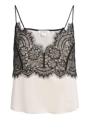 Good American Satin Lace-trimmed Camisole - Ivory