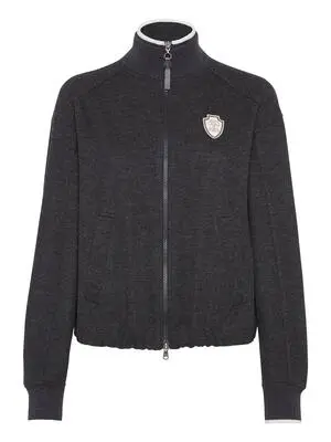 Brunello Cucinelli Cashmere-blend Crest Jacket - Grey