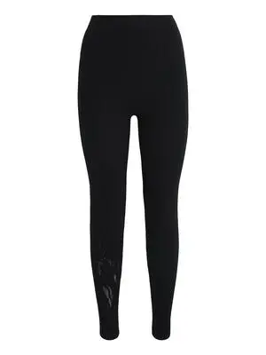 Wolford Net-panel Rose Leggings - Black