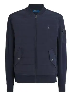 Polo Ralph Lauren Cotton-blend Hybrid Bomber Jacket - Navy